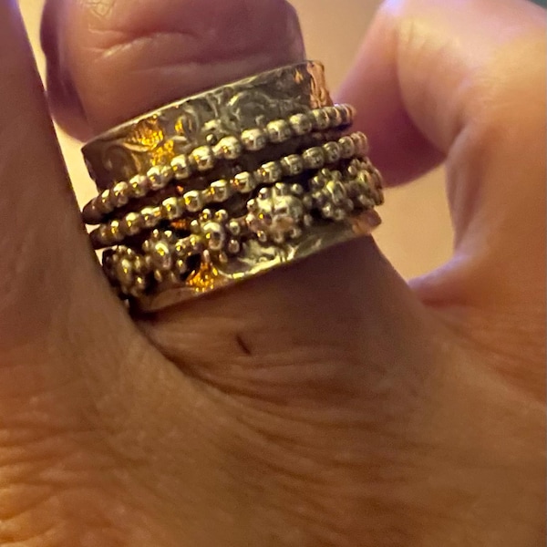 Golden Brass Band • Wide Ring • Design by Impact Galerie • Unisex ...