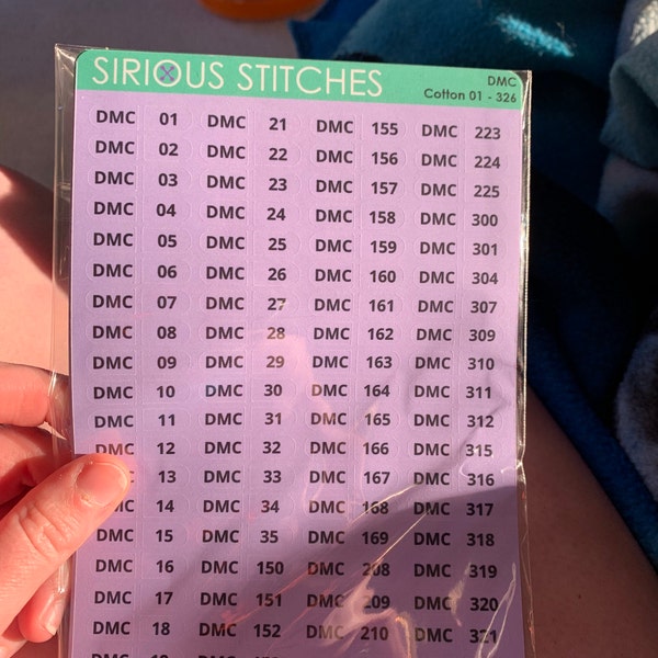 DMC Thread Labels - Organize Your Bobbins With Large Font Number ...