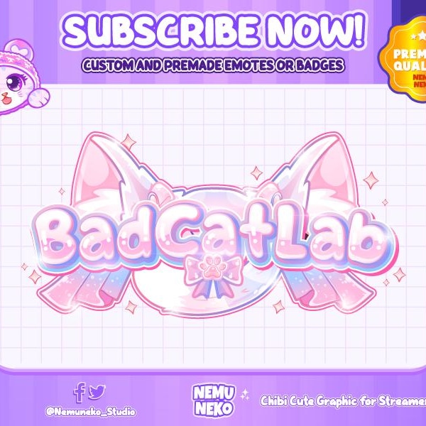 Custom Chibi Cute Animated Vtuber Logo for Your Vtuber, Animated Logo ...