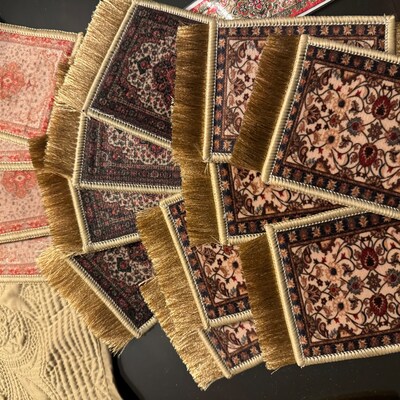 Coasters, Beautiful Turkish Rug Coasters, Persian Carpet Coasters, Mug ...