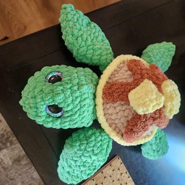 Crochet Pancake Turtle PATTERN, Crochet Turtle Pattern, Crochet Pancake ...