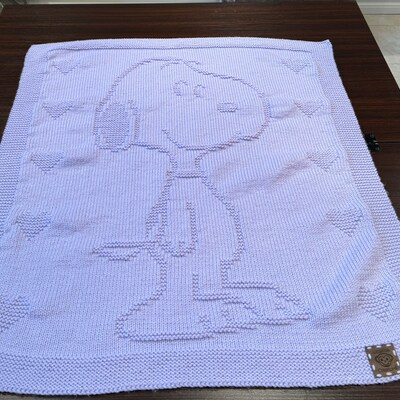 Snoopy Blanket/knitting/pattern/english/dk Yarn - Etsy