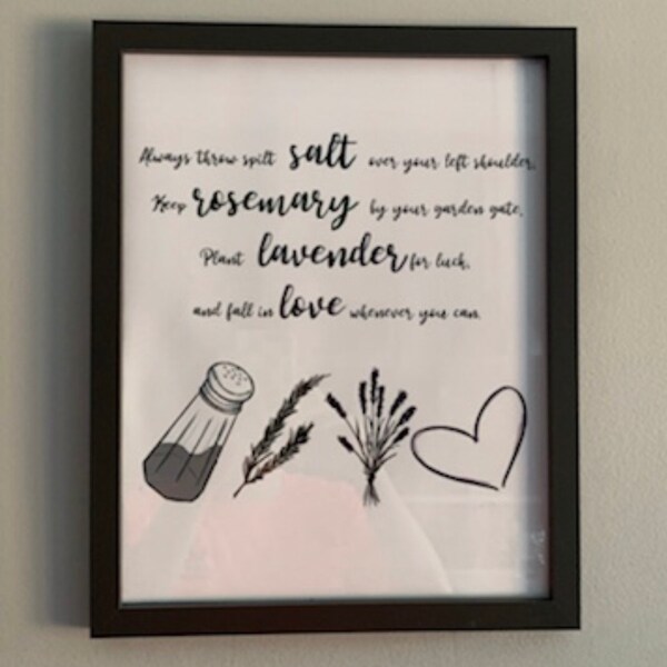 Practical Magic Salt, Rosemary, Lavender, Love Quote Digital Print PDF ...