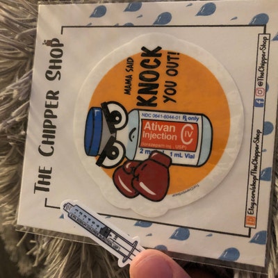 Ativan Vinyl Sticker Funny, Nursing Vinyl Sticker, Nursing Gift, Doctor ...