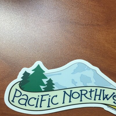Pacific Northwest Vinyl Sticker / Hand Lettered Design / Modern Sticker ...