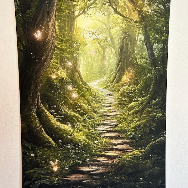Fairy Forest Path Poster Cottagecore Decor Dark Academia Art Enchanted ...