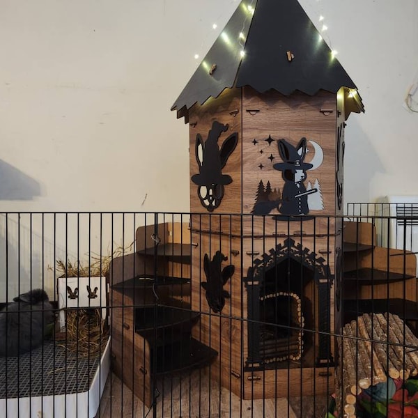 Large Wizard Rabbit Tower: A Magical Nest | Medieval Design Bunny ...