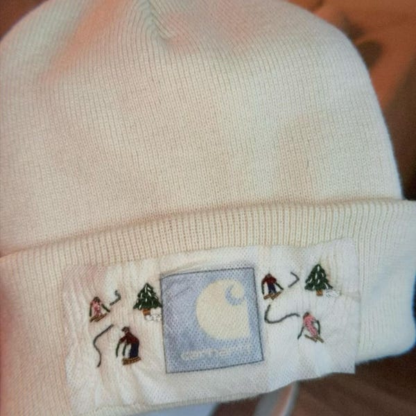 Christmas Beanie Embroidery Stick and Stitch, Embroidered Beanie Craft ...