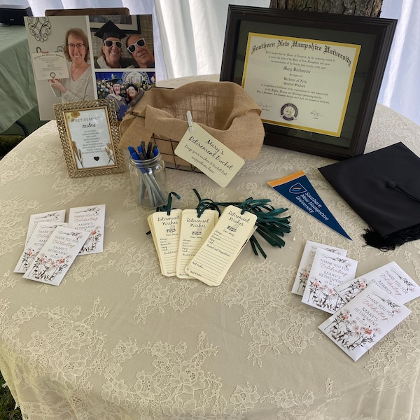 8 Handmade Retirement Wishing Tree Tags / Bookmarks / Retirement Wishes ...