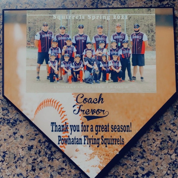 Baseball Home Plate Plaque, Baseball Award, Team Gift, Baseball Gift ...
