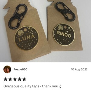 Luna Dog Tag Pet ID Tag Personalized Dog Tag Microchip Pet - Etsy