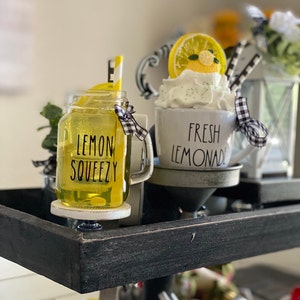 OCEAN WATER Fake Drink in Mini Mason Jars With Faux Ice Cubes - Etsy