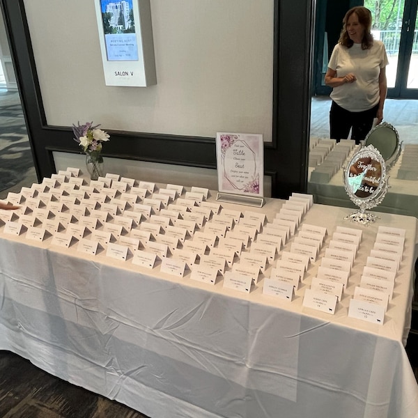 Printed Place Cards for Wedding Table Name Cards Personalized Place ...