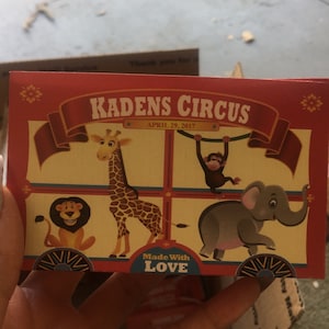 Animal Cracker Boxes Children's Carnival Birthday Party Favor Barnum ...