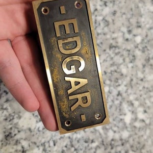 Custom Brass Plaque Personalized Plaque Ideal for - Etsy