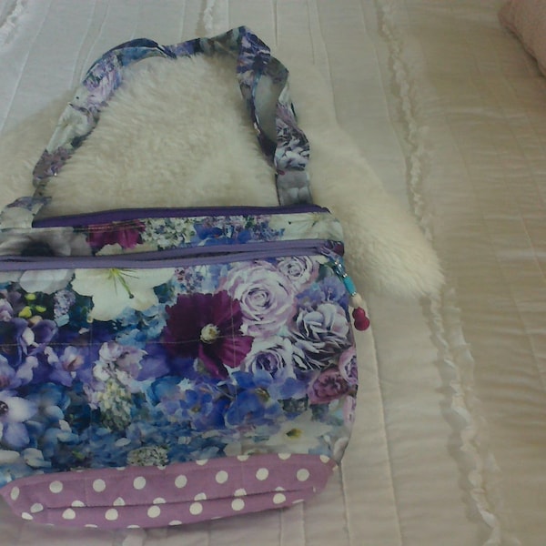Unique Folk Art Country Scene 7 Zipper Cross Body or Shoulder Strap ...