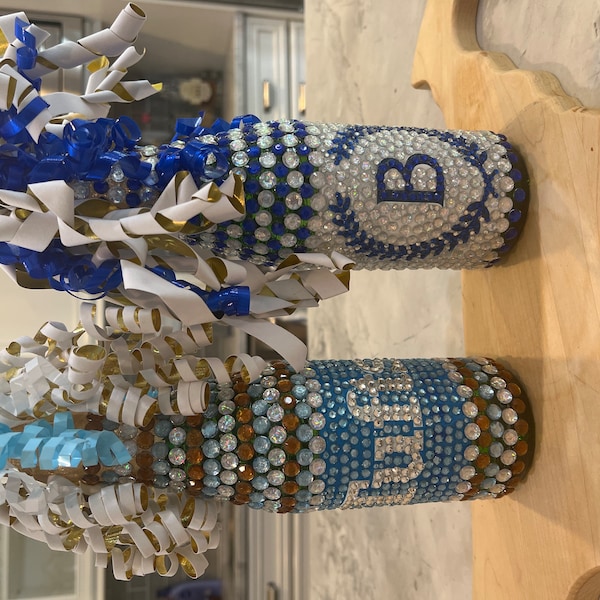 Custom/personalized Bedazzled Bottles. Bed Parties/ Dorm Decor ONE LOGO ...