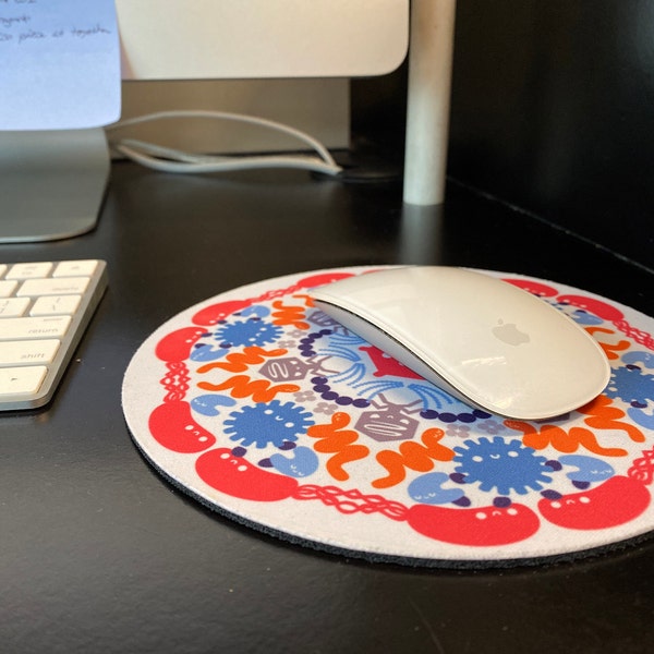 Microbe Mandala Mousepad, Computer, Desk Accessories, Office Decor ...