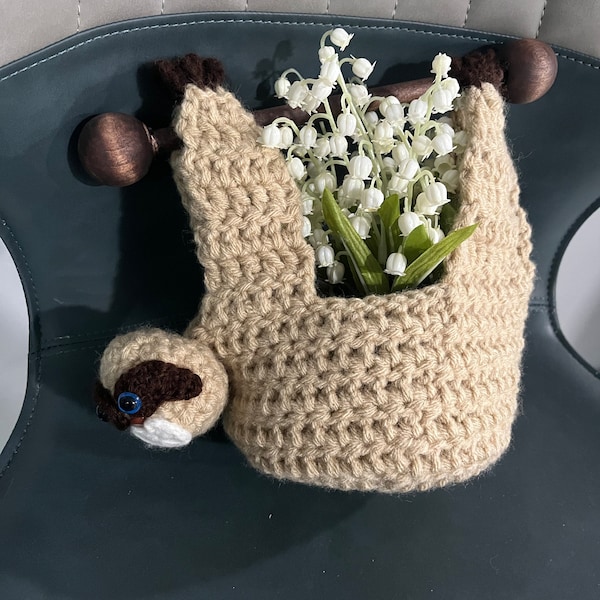 PATTERN ONLY Crochet Hanging Sloth Planter - Etsy