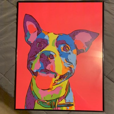 Custom Pet Pop Art Portrait DIGITAL, Hand Drawn Colorful Pop Art ...
