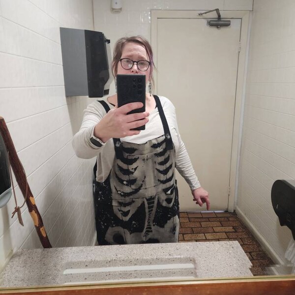 Bleached Skeleton Overalls: Gothic Grunge Halloween Costume - Etsy