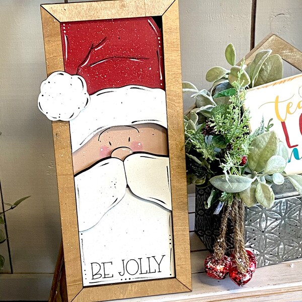Santa Be Jolly Wood Sign SVG, Digital File, Laser File - Etsy