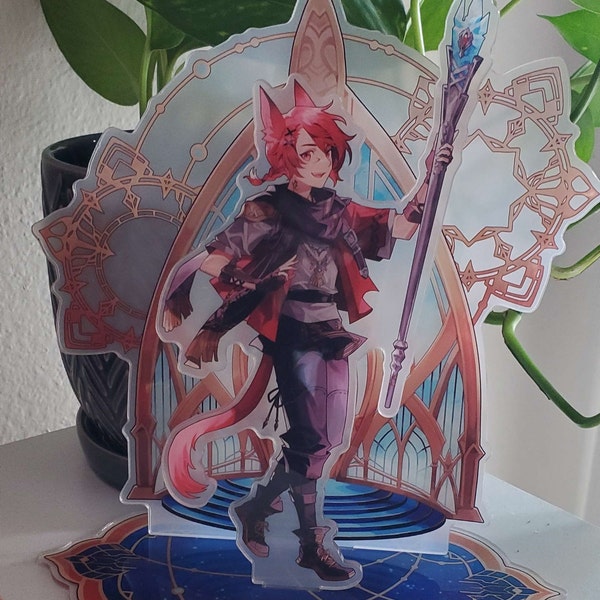 FFXIV G'raha Tia Acrylic Standee - Large Multi Layered Display Piece - Etsy
