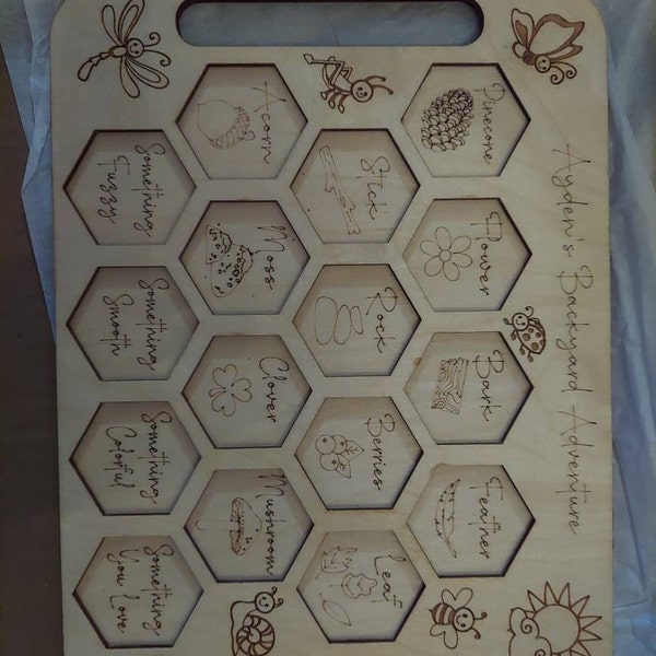 Kids Nature Scavenger Hunt Board, Homeschool Preschool Montessori ...