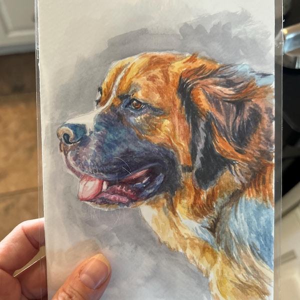 Custom Hand Painted Pet Portrait Custom Dog Portrait Custom Dog ...