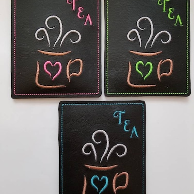 ITH Artful Tea Small Tea Bag Holder, Small Tea Bag Wallet, 4 X 4 Hoop ...