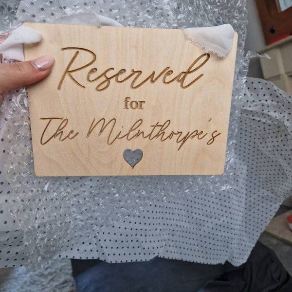 Wedding Reserved Signs | Reserved Seat Sign | Wedding Chair Sign, Boho ...