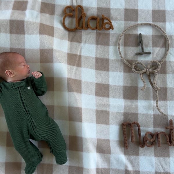 Custom Multi Colored Knitted Names Customized Baby Name for Nursery ...