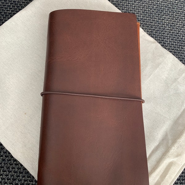 Leather Travelers Notebook Cover With Wallet Insert - Regular Standard ...