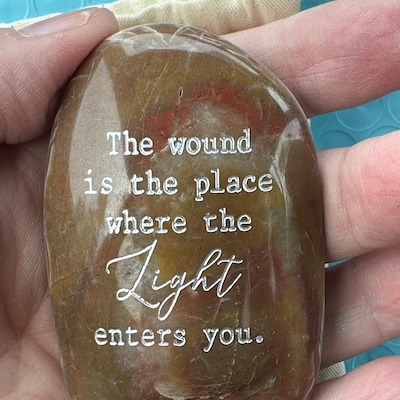 Engraved Word Rock Inspirational Quotes You Are My Rock - Etsy