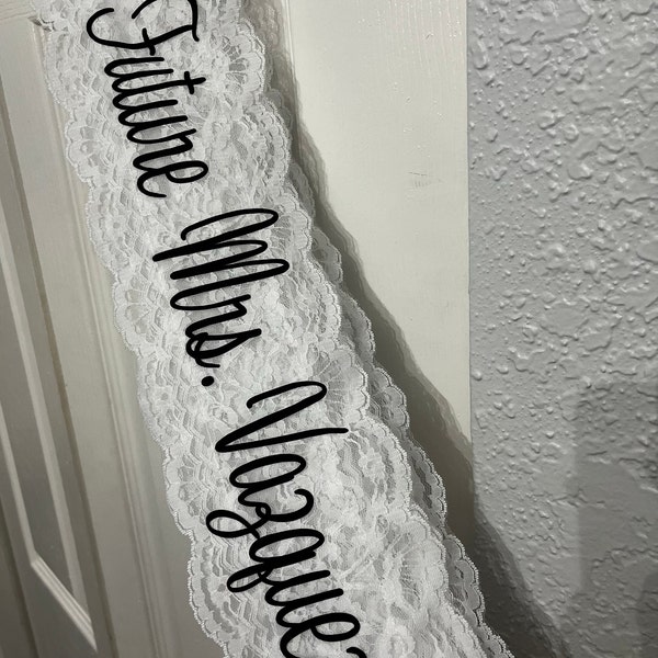 Personalized Bachelorette Sash Lace - Etsy