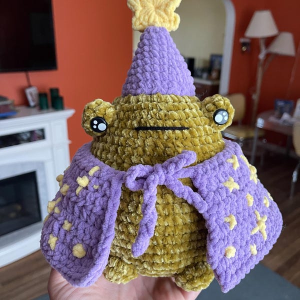 Jumbo Wizard Frog Crochet Pattern / Chunky Crochet Wizard Mage / US PDF ...
