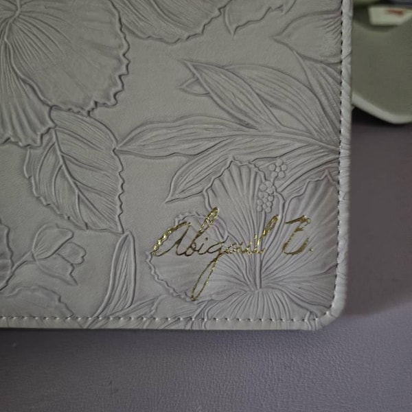 Embossed A4/A5/B5 Binder Cover, Personalized Leather Journal, Leather ...