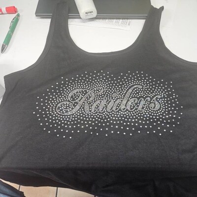 Custom Football Team and Colors RHINESTONE Mega Bling Shirt, Football ...