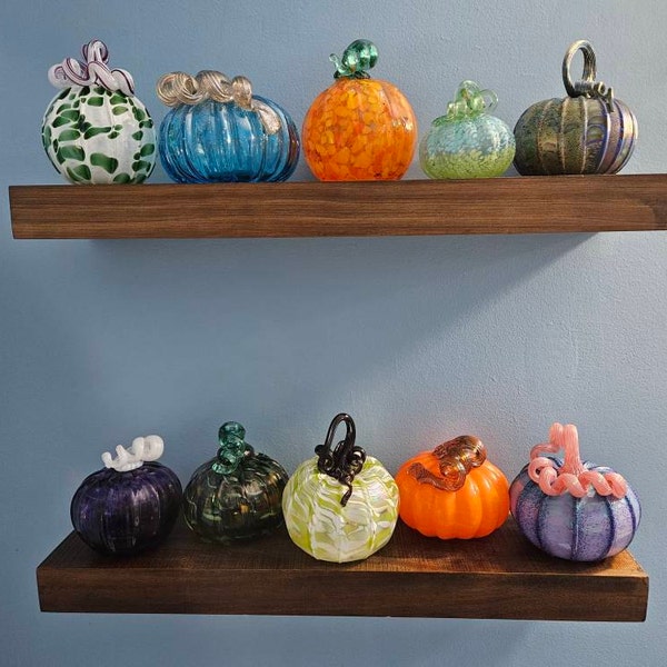 Violet Evergreen Hand Blown Glass Pumpkin Centerpiece and Gift - Etsy