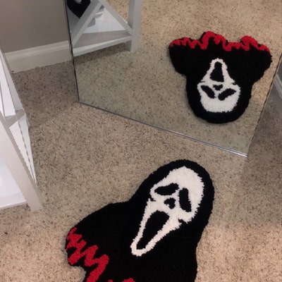 Hand-tufted Ghost Face Rug - Etsy