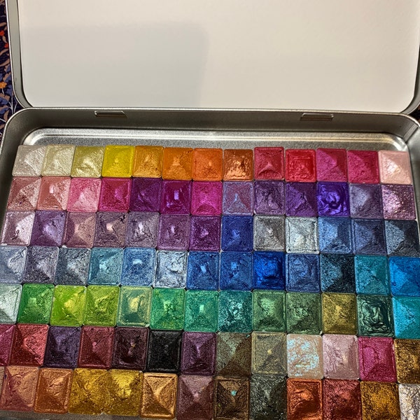 Large Watercolor Pallett Set 4 . Watercolour Pallet.handmade ...