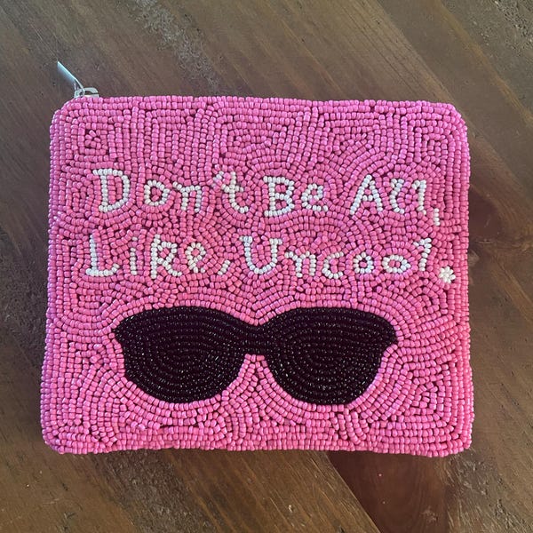 Preppy Coin Purse Beaded Bag Custom Purse Beaded Wallet Coin Pouch ...