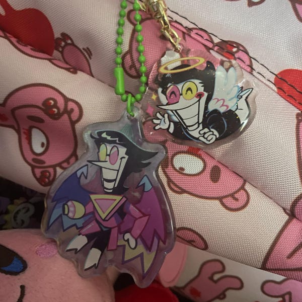 Spamton NEO Deltarune Holographic Keychain - Acrylic and Epoxy Charm 2. ...
