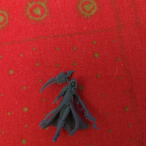 Female Necromancer Miniature Warrior With Scythe Mini Dnd Female Reaper ...