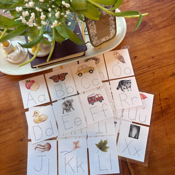 Large Alphabet Flash Cards Printable, Letter Recognition, Digital ...