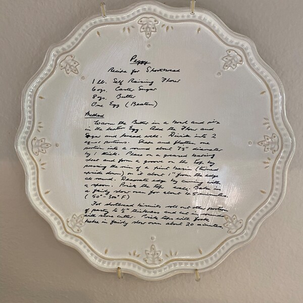 Personalized Recipe Decorative Tray | Handwritten Recipe | Family ...