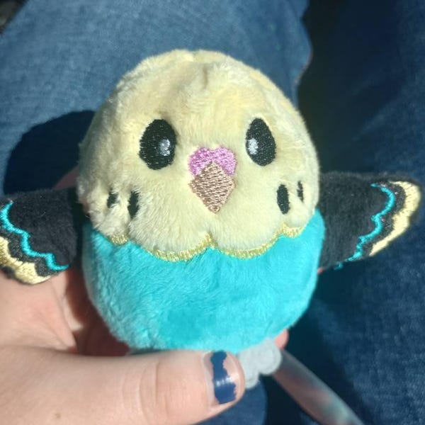 Nuzzles Worry Borb, Lovebird Plush, Parrot Plush, Anxiety Plush, Peach ...