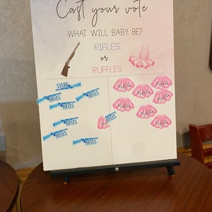 24 Gender Reveal Party Stickers, Rifles or Ruffles Stickers, Rifles and ...