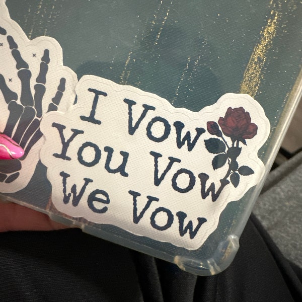 I Vow.you Vow.we Vow.sticker, Kindle Stickers, Waterproof Sticker, Book ...