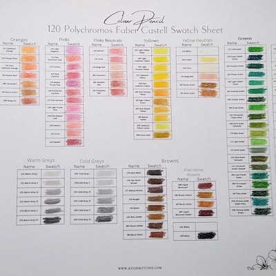 Polychromos Faber Castell Colour Pencil Swatch Single Sheet Color ...
